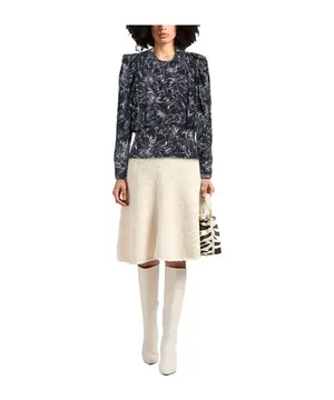 Isabel Marant Étoile Marble-print Long-sleeve Blouse