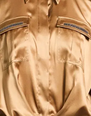 Brunello Cucinelli Solid-color Comfortable Embroidered Blouse