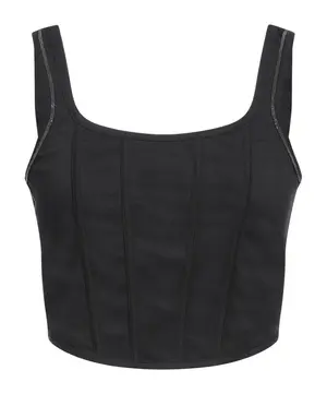 BRUNELLO CUCINELLI Brunello Cucinelli Cropped Square-Neck Corset Top