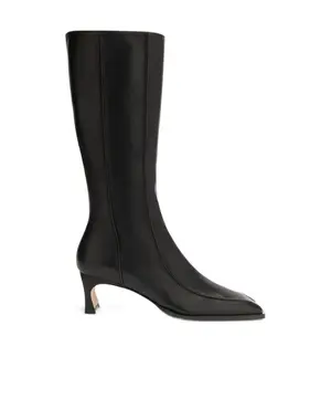 By Far Nieves Square-toe Leather Ankle Boots
