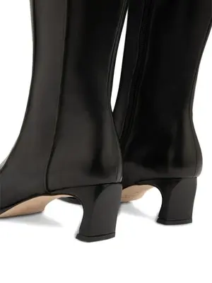 By Far Nieves Square-toe Leather Ankle Boots