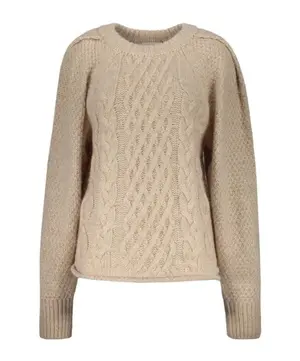 LOW CLASSIC Cable-knit Jumper - Nude