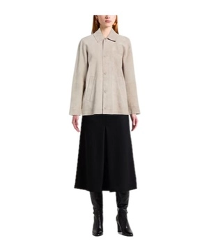MAXCO. Suede Long Sleeve Jacket