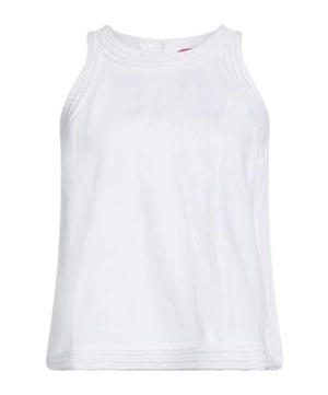 MAXCO. Solid Color Linen Tank Top - White