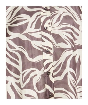 Brunello Cucinelli Two-tone Satin Long-sleeve Shirt