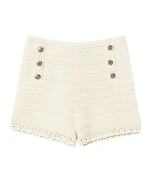 TWINSET Crochet Detailed Knitted Shorts