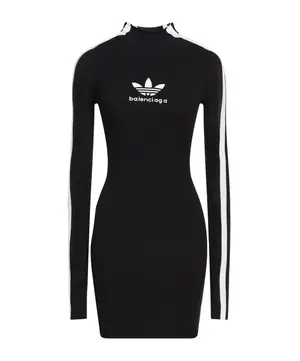 Balenciaga Ribbed Fitted Knit Mini Dress