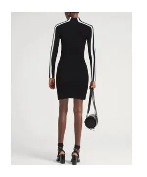 Balenciaga Ribbed Fitted Knit Mini Dress