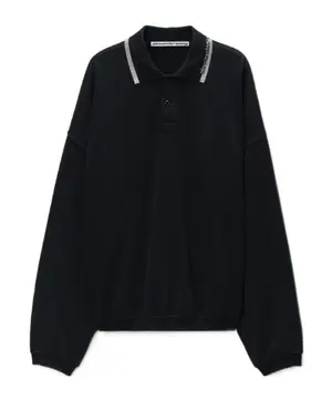 Alexander Wang Long-sleeved Polo Shirt - Black