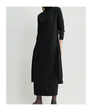 TOTEME Double Sleeve Turtleneck Midi Dress