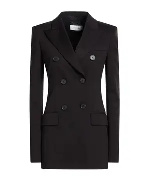 Sportmax Double-breasted Blazer-style Coat - Black