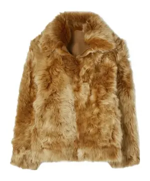 Tory Burch Shearling Jacket With Fur Trim