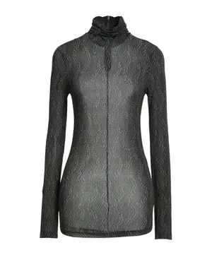 Isabel Marant Étoile Sheer Turtleneck Mesh Top