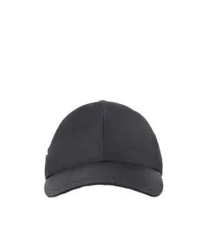 Prada Logo-plaque Baseball Cap - Black
