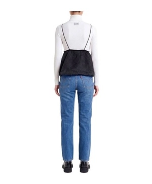 GANNI Sleeveless Velvet Trim Top