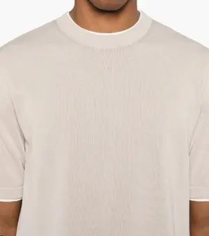 Eleventy Round Neck Trim Sweater
