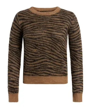 Max Mara Lightweight Tiger-striped Knitted Sweater - Black