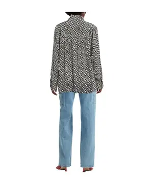 Isabel Marant Étoile Geometric Print Long Sleeve Top