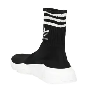 Balenciaga Comfortable Knit Sock Shoes - Black