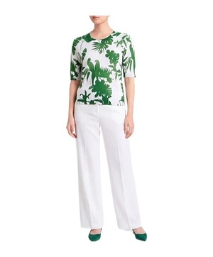 Max Mara Printed Knit Short-sleeve T-shirt - Green