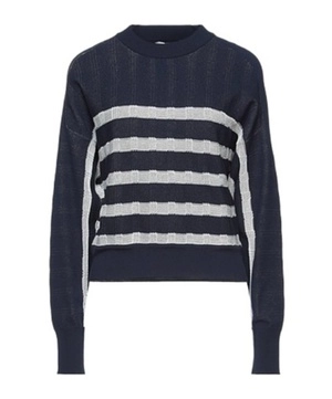 Sportmax Lightweight Striped Knit Top - Black