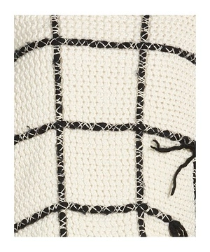 Tory Burch Two-tone Thick Knit Long Sleeve Top