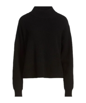 Max Mara Solid Color Knit Long-sleeve Top - Black