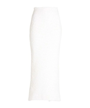 Balenciaga Metallic Knit Midi Skirt