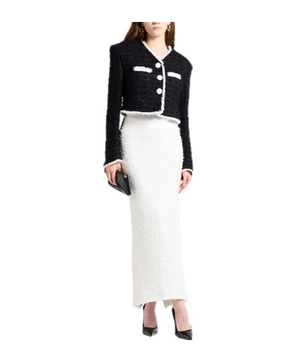 Balenciaga Metallic Knit Midi Skirt