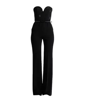 Max Mara Solid Color Sleeveless Jumpsuit - Black