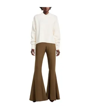 Max Mara Mock-neck Ribbed Knit Sweater
