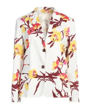 Max Mara Floral Print Blazer - White