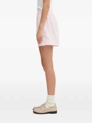SPORTY  RICH Sporty & Rich Hotel Eden Roc Striped Cotton Shorts