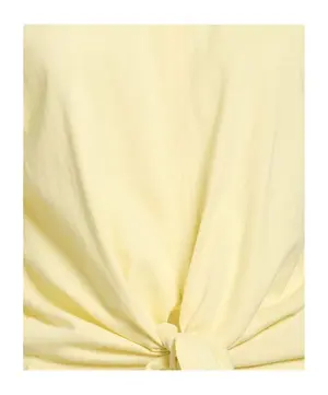 Isabel Marant Étoile Round-neck Short-sleeve Tee With Front Knot Detail - Nude