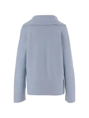 Vince Ribbed V-neck Sweater - Light Blue