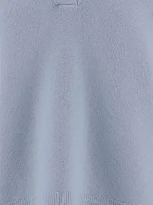 Vince Ribbed V-neck Sweater - Light Blue