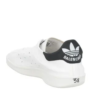 Balenciaga Minimalist Low-cut Leather Shoes - White