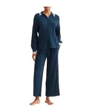 ERES Ribbed Knit Shirt With Bishop Sleeves And Striped Trim - Black