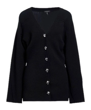 Rag & Bone Solid Color Long Sleeve Knit Top - Black