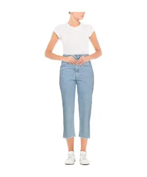 Isabel Marant Étoile Light Wash Frayed Cuff Jeans