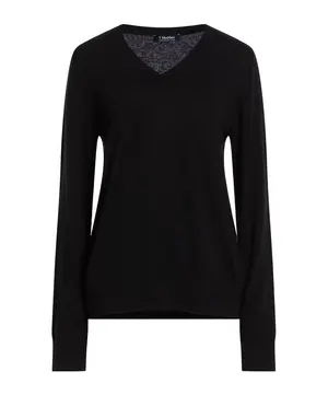 Max Mara Solid Color Knitted V-neck Long Sleeve Shirt