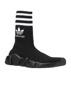 Balenciaga Minimalist Knit Sock Shoes - Black