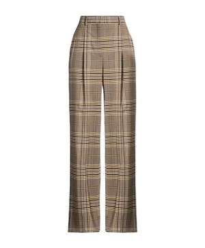 Tory Burch Tartan Pattern Wide-leg Trousers