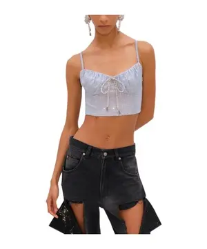 AREA Embellished Hotfix Top - Multicolor