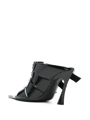 MUGLER 100mm Buckle Detailed Mules