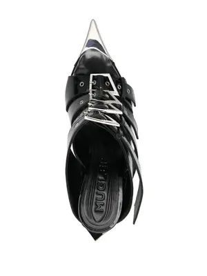 MUGLER 100mm Buckle Detailed Mules