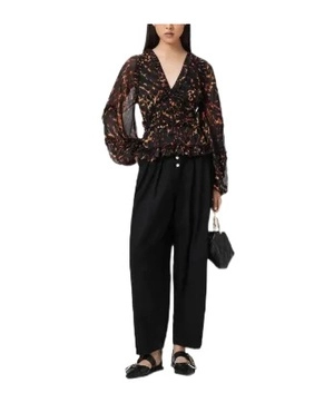 ALLSAINTS Ruffled Animal-print Blouse