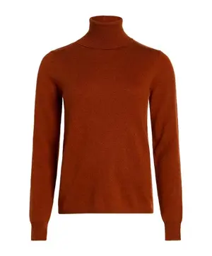 Max Mara Solid Color Knitted Turtleneck Sweater - Brown