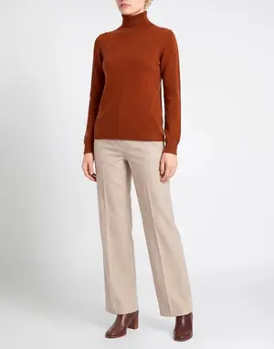 Max Mara Solid Color Knitted Turtleneck Sweater