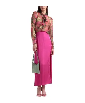 MAXCO. Max&co. Floral Chiffon Bow Blouse